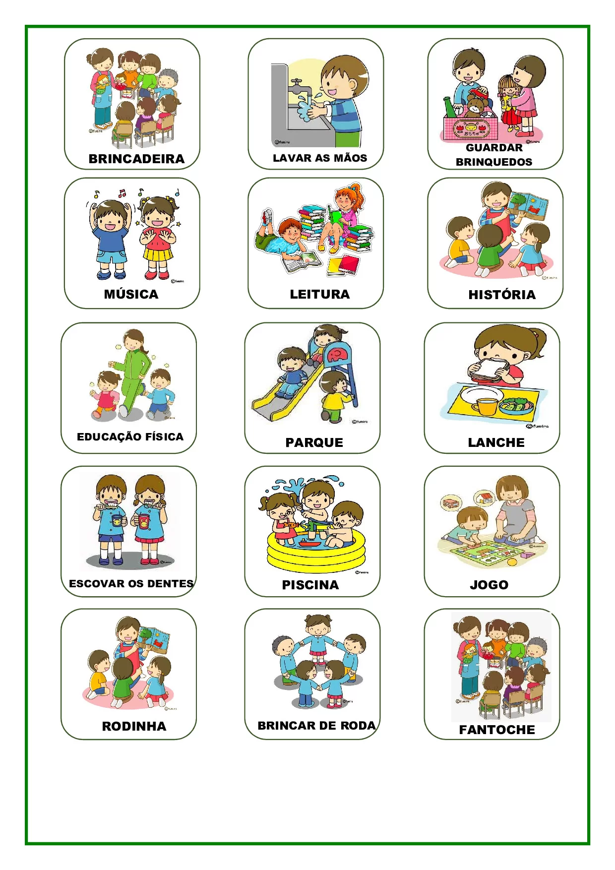 Rotina Escolar Visual para Crianças com TEA